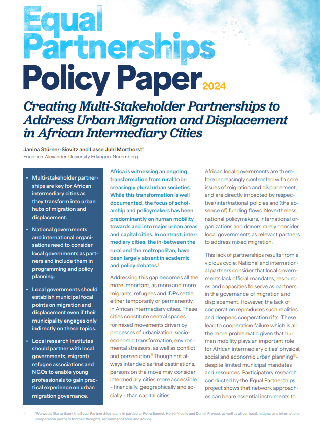 Equal Partnerships Policy Paper | Robert Bosch Stiftung