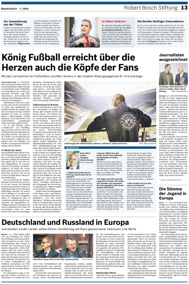 bert Bosch Stiftung im Bosch-Zünder 1/2010 | Robert Bosch Stiftung