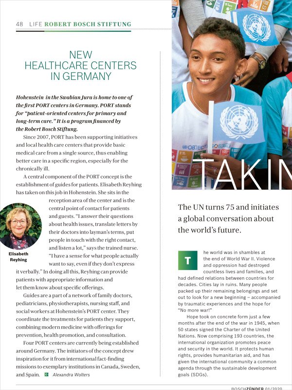 Foundation News in Bosch Zünder 1/2020 | Robert Bosch Stiftung